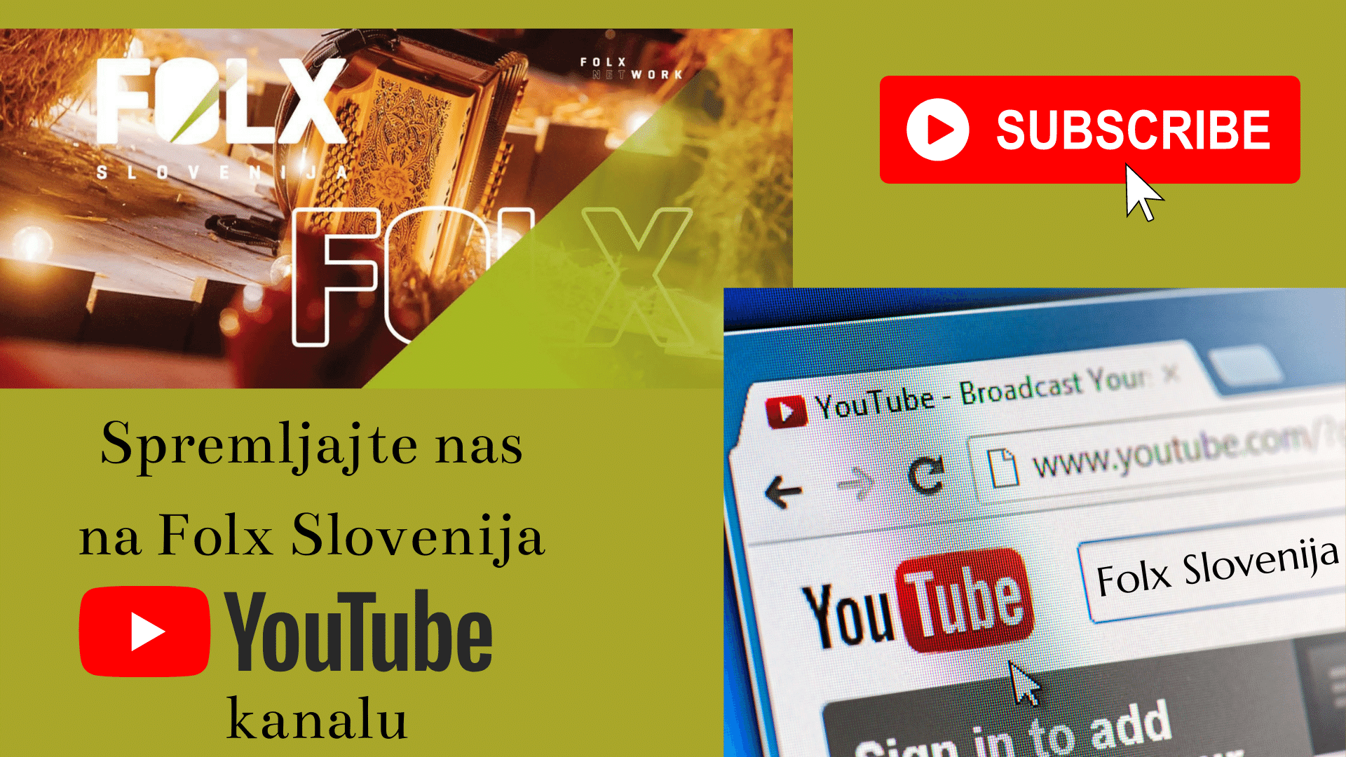Folx Slovenija YouTube - domača glasba kadarkoli in kjerkoli | Folx Slovenija